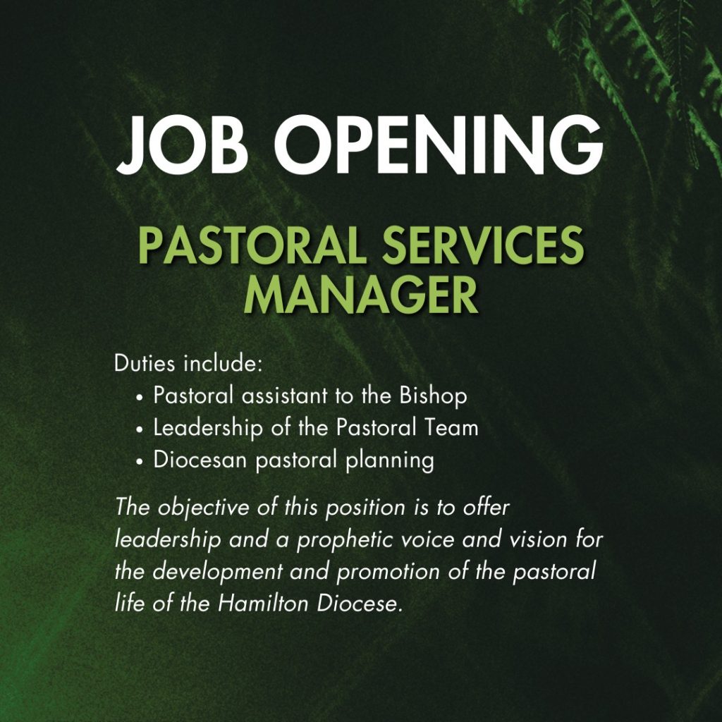 Hamilton Diocese Job Vacancy | Diocese of Palmerston North